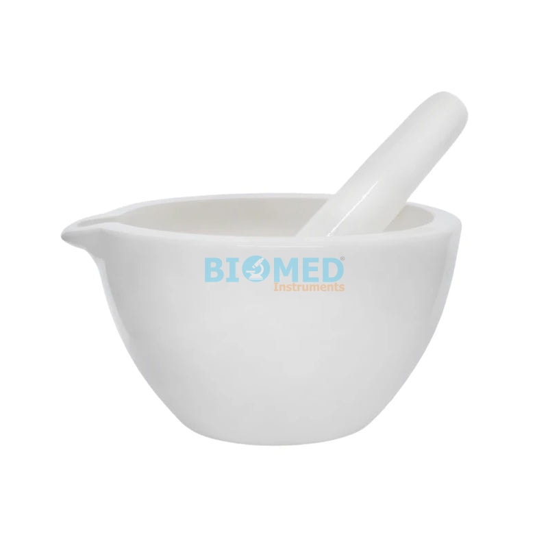 Mortero con pistilo Porcelana — Biomed Instruments